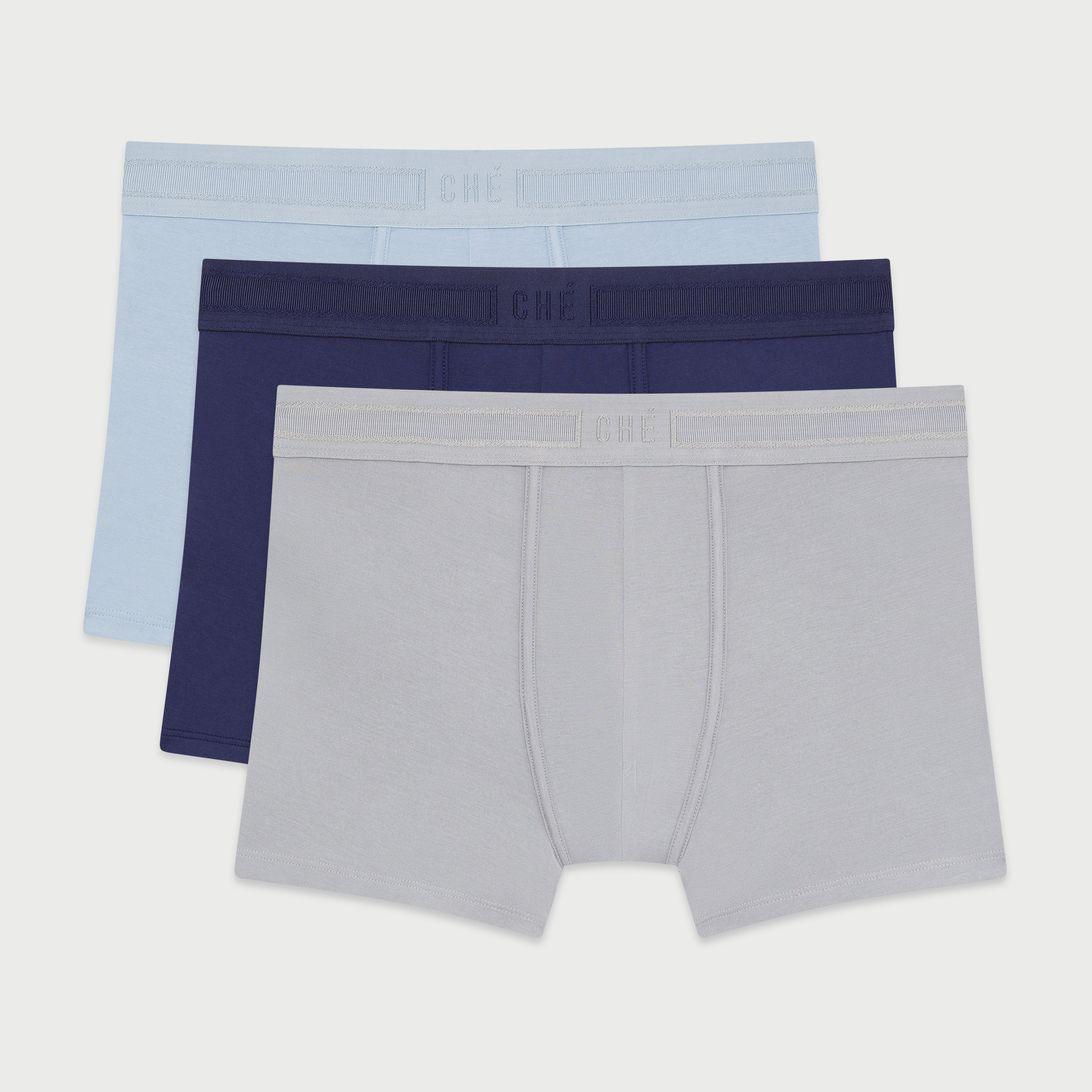 Boxer Trunks Mixed Blue/Grey/Navy 3 Pack - Men's Bodywear | CHÉ – CHÉ ...